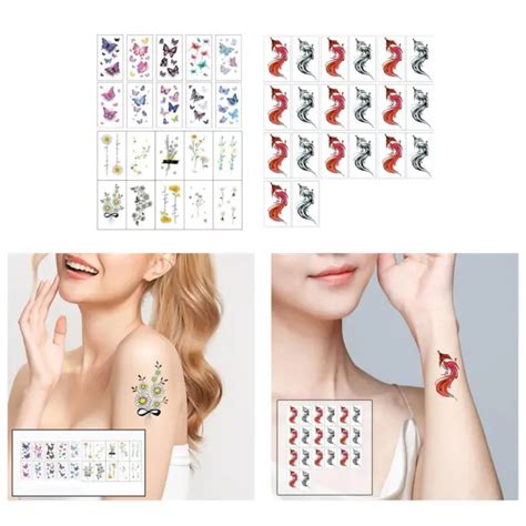 X TATOUAGES TEMPORAIRES Autocollants Hommes Femmes Tatouage De Transfert EUR PicClick FR