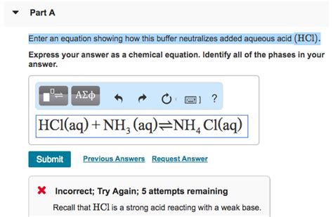 Solved A Buffer Contains Significant Amounts Of Ammonia And
