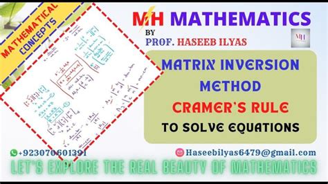 haseeb ilyas on linkedin cramer s rule matrix inversion method
