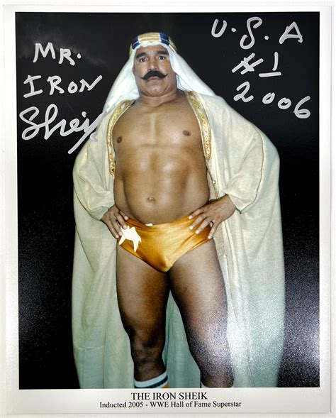 Lot The Iron Sheik Iranian American Wrestler Original Autographed