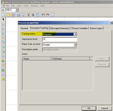 Service Connect Sub Workflow Activity In Doc Tracking Missing