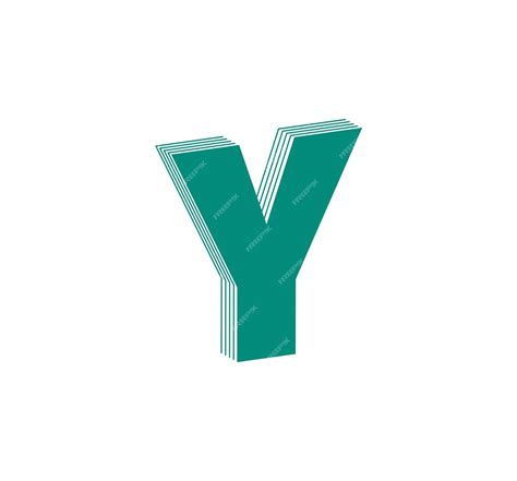 Premium Vector 3d Linear Modern Logo Of Letter Y Number In The Form