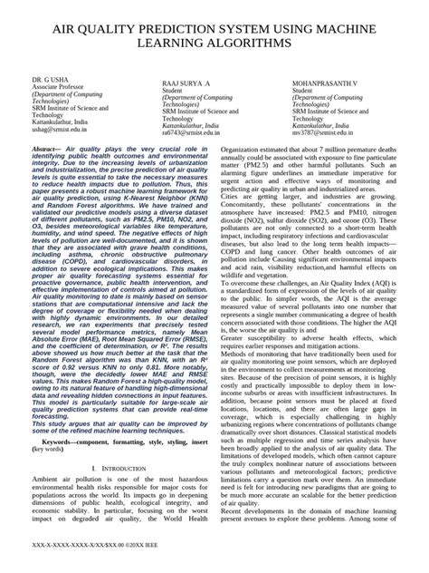 Ieee Template 2 Review 2 Mohan Pdf Machine Learning Air Pollution