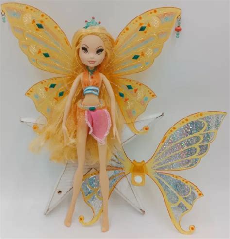 MATTEL DOLL POUPÉE Winx Club Stella Glam Magic Enchantix 2007 Wings EUR