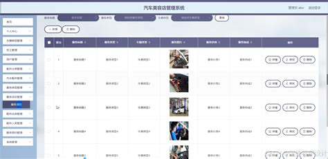 java计算机毕业设计汽车美容店管理系统（开题 程序 论文） 35 某汽车美容店管理系统实现美容项目及价格信息管理 实现客户信息、客户车