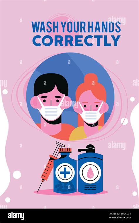Wash Your Hands Correctly Stock Vector Image And Art Alamy
