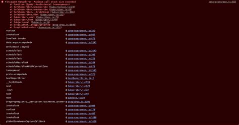 Uncaught RangeError Maximum Call Stack Size Exceeded Issue 2
