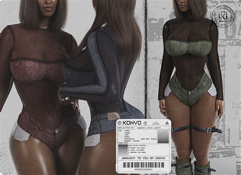 Second Life Marketplace Konvo Nori Garters X Soft Thighs Fatpack