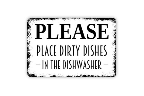 Dirty Dishes Sign