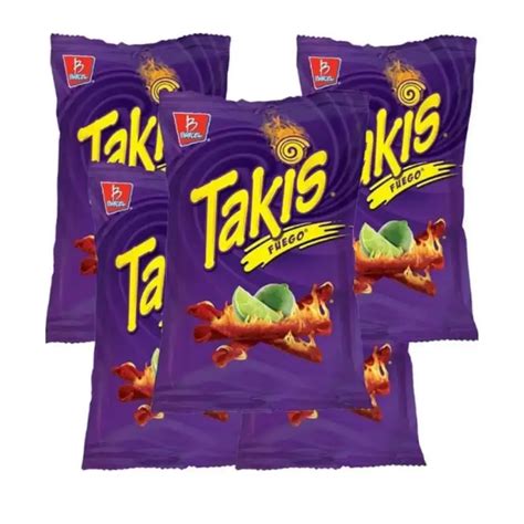 Takis Fuego Hot Chili Pepper And Lime Tortilla Chips 4oz 2 Bags Buy