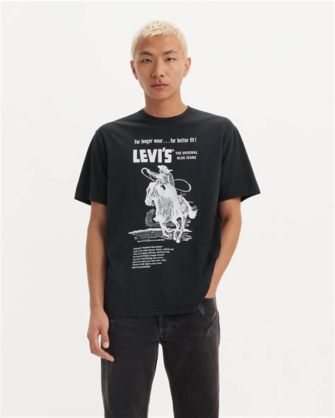 Relaxed Fit Short Sleeve Graphic Tee Black Levis® Gb