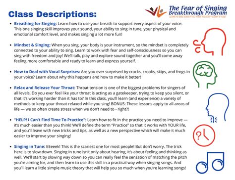 Free Coacing Week Class Descriptions 2022 The Fear Of Singing