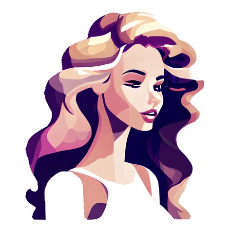 Beautiful Blond Girl With Long Curly Hair · Creative Fabrica