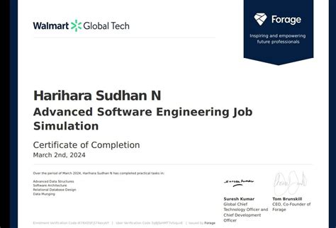 Excited To Showcase My Achievement Of Completing The Software Engineering Internship Program At
