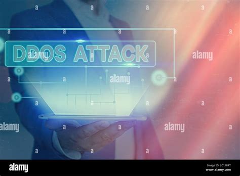 Handwriting Text Ddos Attack Conceptual Photo Disturbed Access To The Normal Server Caused By