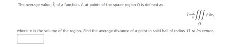 solved the average value fˉ of a function f at points of