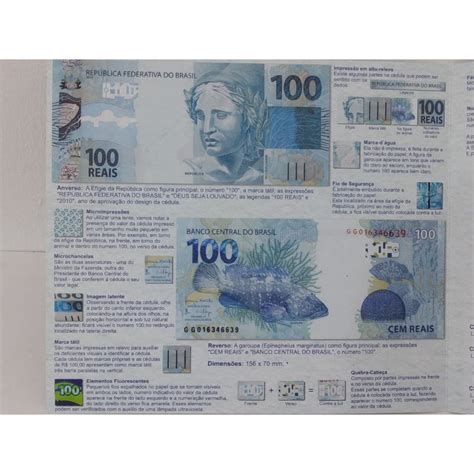 Contagem Numismática Folder Para Cédula De 100 Reais