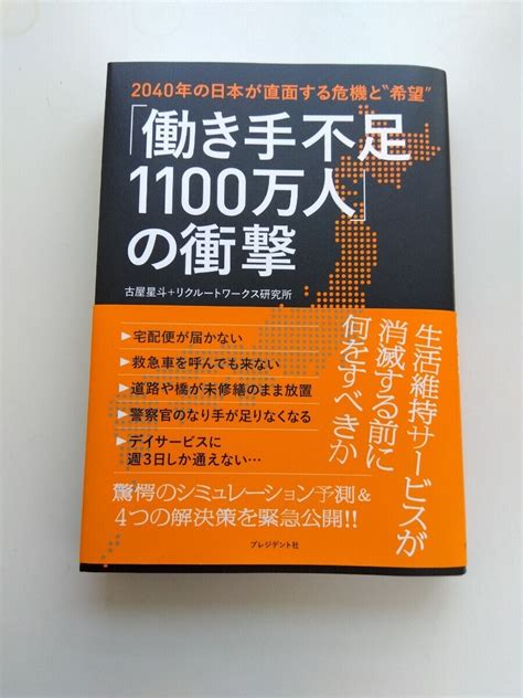 【やや傷や汚れあり】「働き手不足1100万人」の衝撃 2040年の日本が直面する危機と“希望 古屋星斗 リクルートワークス研究所の落札情報詳細
