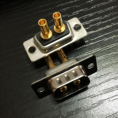 冷压2W2公头大电流D SUB连接器 打端式2W2公头大电流D SUB连接器
