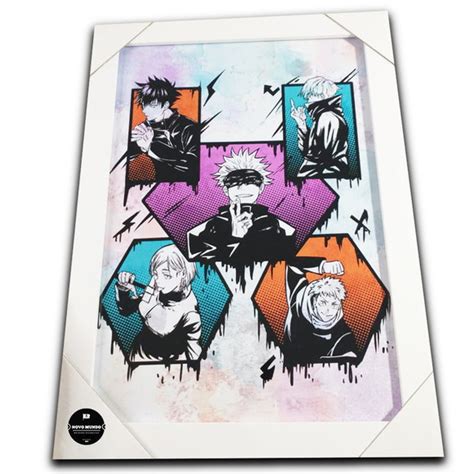 Quadro Jujutsu Kaisen Animemangá C Moldura E Acetato A4 Elo7