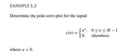 Solved Determine The Pole Zero Plot For The Signal Chegg