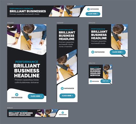 Animated Multipurpose Banner Ad Templates HTML5 GWD By InfiniWeb