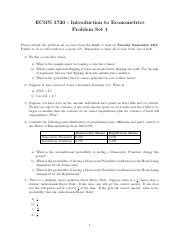 Problem Set Pdf ECON Introduction To Econometrics Problem Set Please Submit The