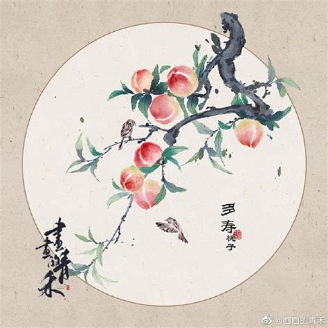 墨心绘意超话水墨小图九宫格，随随水墨课的方法和笔刷好用到爆爱莲说福禄寿 水墨画，水墨桃子，说弄石榴，水墨葫芦，水墨荷花约稿