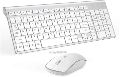 Комплект Безжични Клавиатура и Мишка Ултра Тънка Безжична Клавиатура Клавиатури мишки