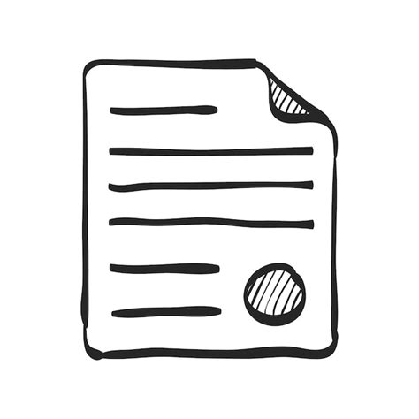 Premium Vector Hand Drawn Sketch Icon Contract Document