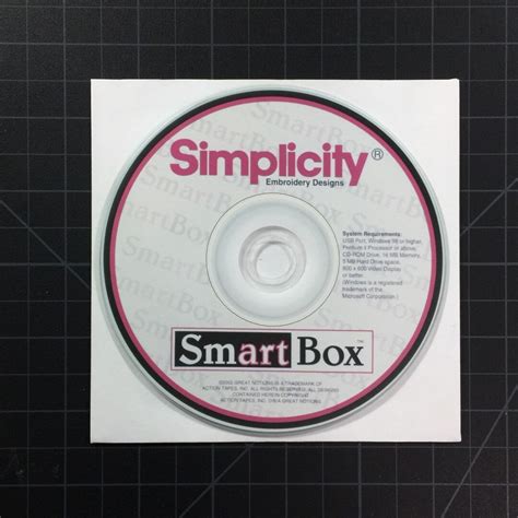 Installation CD For Simplicity Smart Box Embroidery Designs Transfer Software Etsy