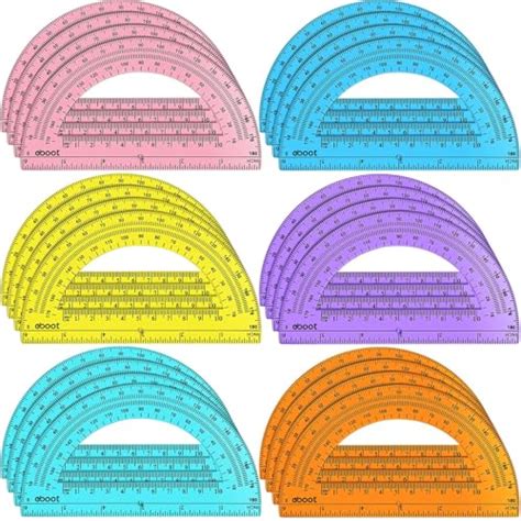 Eboot 24 Pack Plastic Protractors Math Protractor 180 Degrees Want It All