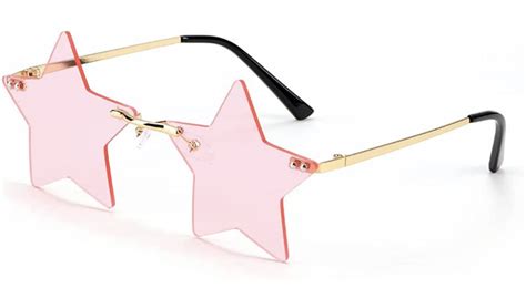 Genenic Rimless Star Shape Sunglasses Trendy Sun Glasses For Women Men