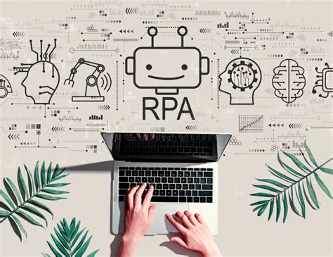 Robotic Process Automation Theme With Person Using A Laptop Stock Image Image Of Innovation