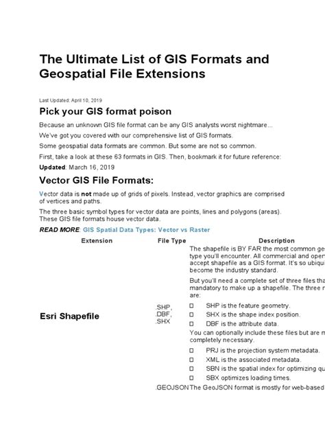 gis file types pdf arc gis geographic information system
