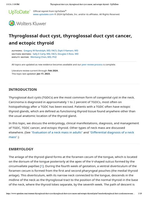 Thyroglossal Duct Cyst Thyroglossal Duct Cyst Cancer And Ectopic