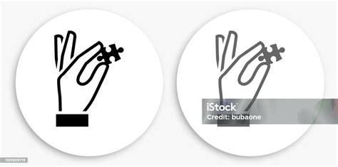 拼圖 手黑白圓形圖示向量圖形及更多全景圖片 全景 圓形 圖示 Istock