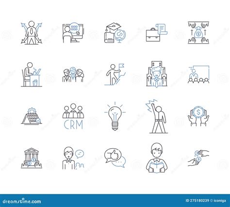 Employee Productivity Outline Icons Collection Employee Productivity Efficiency Output