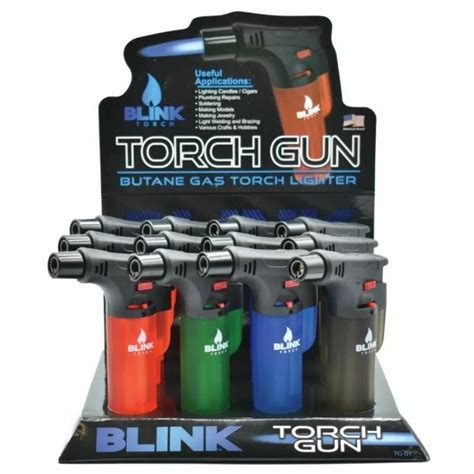 Blink Torch Gun Frosted Design Display Of 12