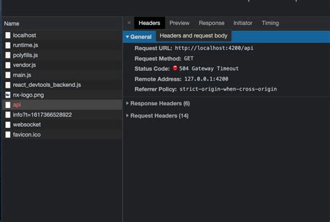 error occurred while trying to proxy request api from localhost 4200 · issue 5209 · nrwl nx