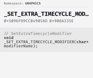 Setextratimecyclemodifier Fivem Natives Cfx Re Docs