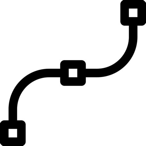 Icono De Curva Basic Rounded Lineal