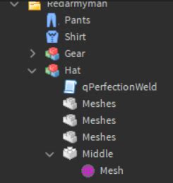 Having Trouble With Welds On Custom Hat And Dummy Scripting Support