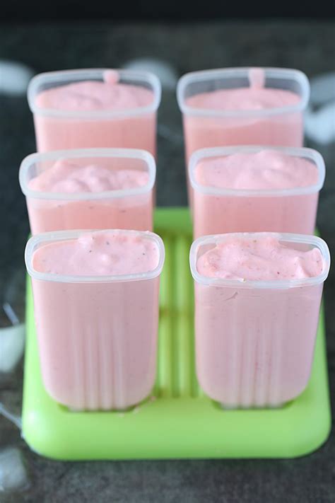 Creamy Strawberry Popsicle Step By Step Homemade Fruit Popsicle Recipe