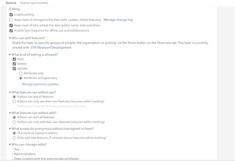 Editing Disabled In The Field Settings Warning Esri Community