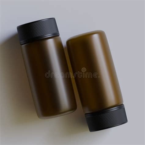 Medicine Bottle Color 3d Rendering Illustration For Design Stock