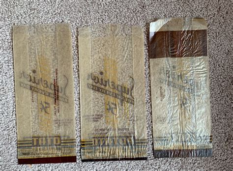 Lot Of Three 3 Antique Potato Chip Bags Superior Wax Bags Unused