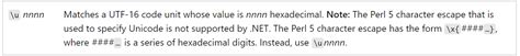 Does Not Support Unicode Greater Than 9999 In A Regular Expression · Issue 63228 · Dotnet