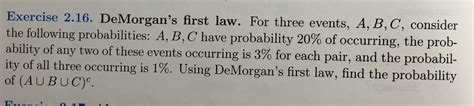Solved For Three Events A B C Consider The Following