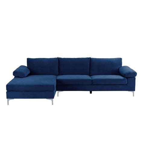 Buy Casa Andrea Milano Llc Modern Large Velvet Fabric Sectional Sofa L